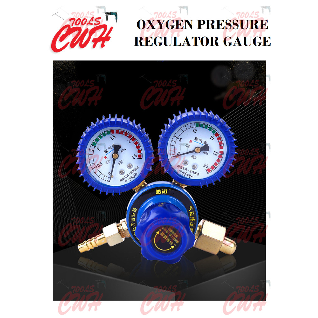 OXYGEN PRESSURE REDUCER REGULATOR METER DIAL INDICATOR TIG MIG Welding ...