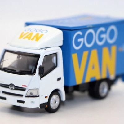 Tiny Micro Shadow Toy HINO 300 GOGOVAN BOX LORRY HINO Truck Transporter ...