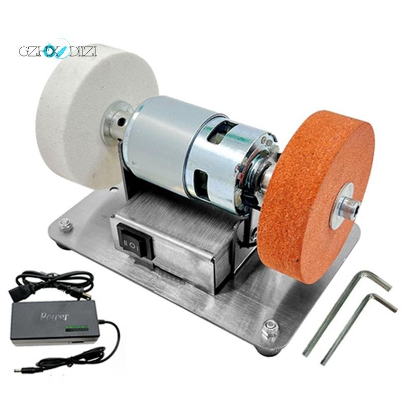 EU Plug,100W Double Grinder Machine Grinder Motor Mini Coarse and Fine ...