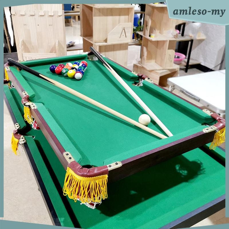 [AmlesoMY] Billiards Game 2 Billiard Cues Interaction Toy Mini Tabletop ...