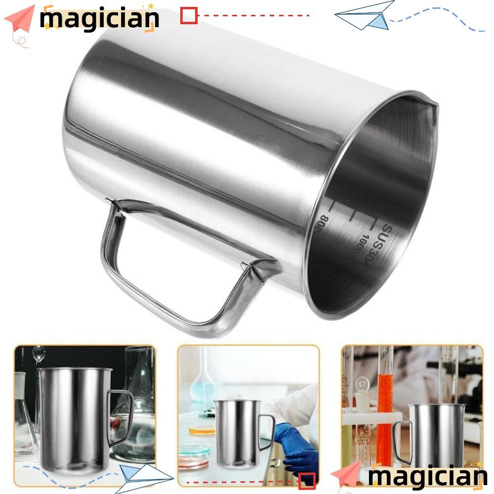 MAGIC Laboratory Beaker, Graduated Stainless Steel Measuring Cups ...