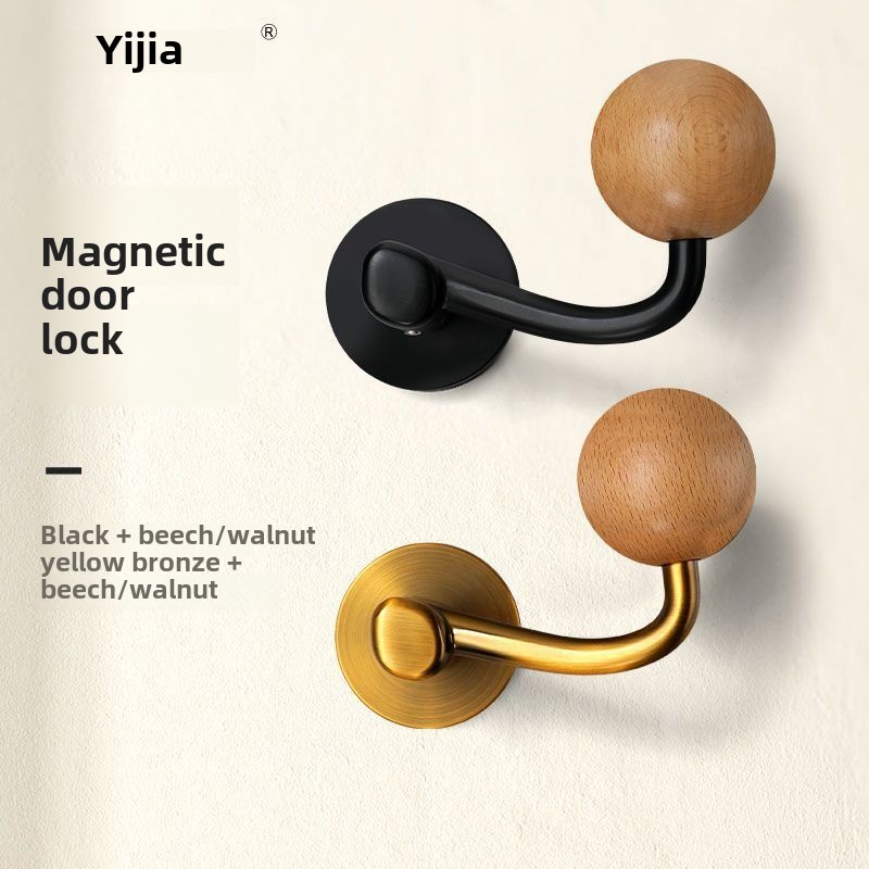French Minimalist Light Luxury Wooden Indoor Door Lock Bedroom Door ...