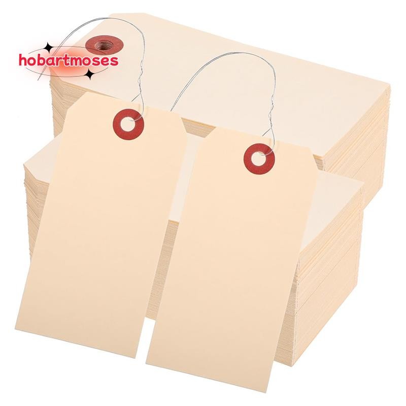 400 Pcs Wire Tags Blank Shipping Tags with Wire Manila Tags Label ...