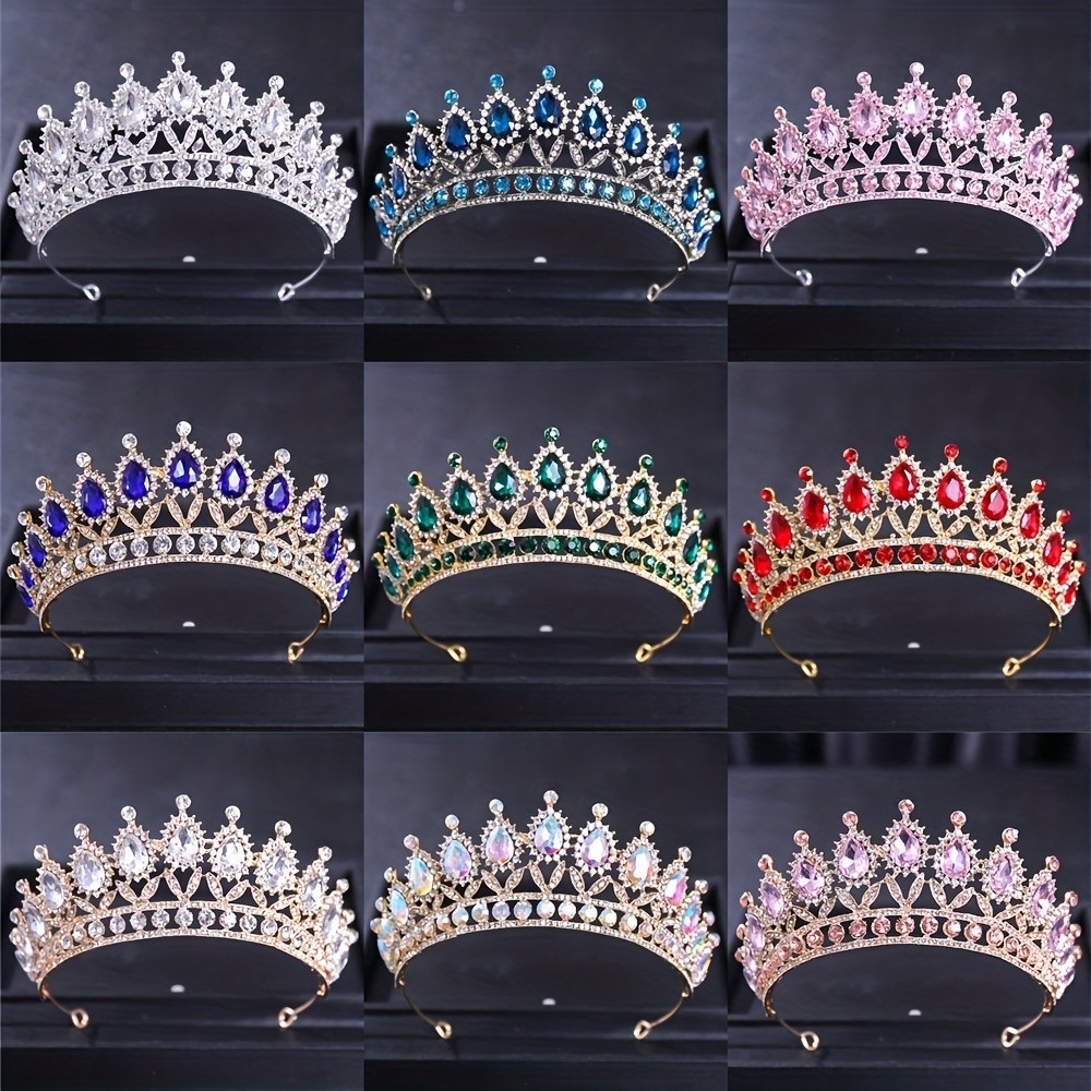 Baroque Vintage Crystal Tiaras And Crowns Rhinestone Queen Pageant Prom ...