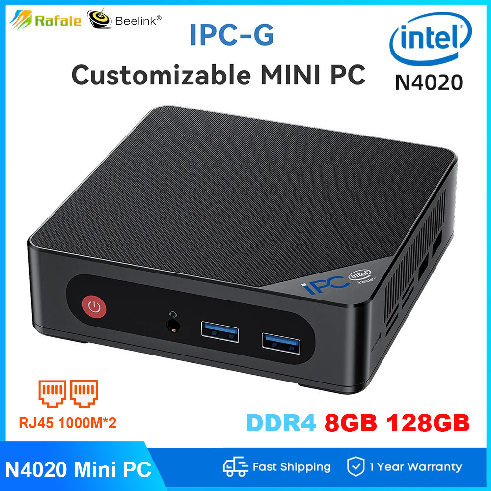Beelink Fanless IPC-G Mini PC Intel Celeron N4020 DDR4 SSD Dual 1000 LAN Wifi5 Industrial ...