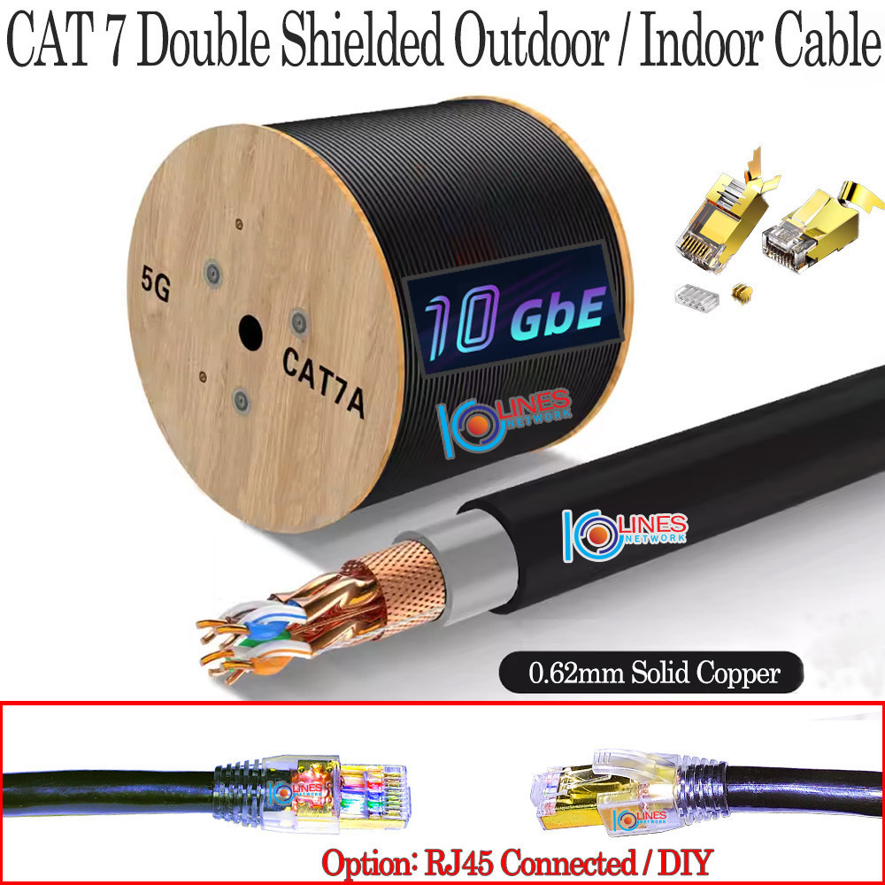 20m 30m 35m Outdoor Cat6 Cat7 Cat 6 7 STP FTP SFTP Ethernet LAN Network cable Full Copper Dual ...