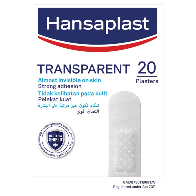 Hansaplast Transparent Wound Plasters Almost Invisible/Strong Adhesion ...