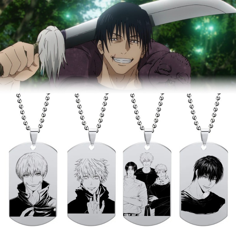 Anime Jujutsu Kaisen Necklace Satoru Gojo Fushiguro Toji Okkotsu Yuta ...