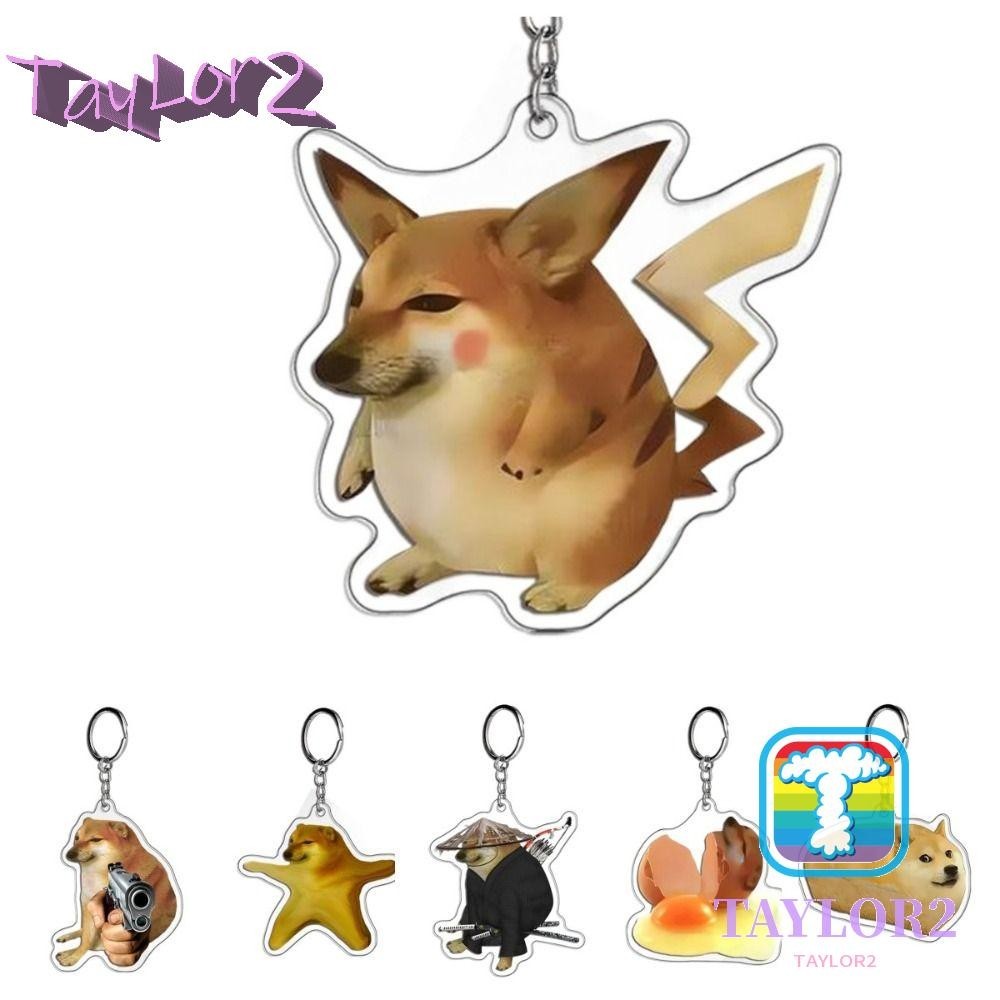 ATAYLOR Cheems Meme Keychain, Keys Organizer Key Ring Funny Dog ...