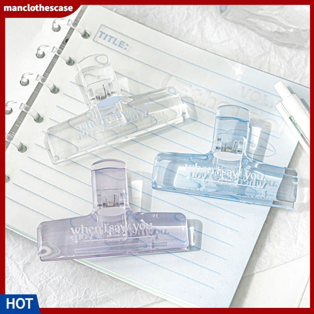 manclothescase Long Binder Clip Bag Sealer Clip Large Clear Plastic ...