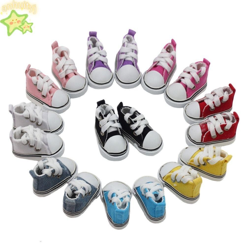LANJ Labubu Doll Shoes, Doll Toy Doll Mini Shoes Doll Canvas Shoes ...