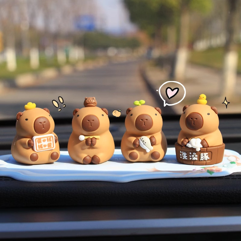 Kapibara Car Decoration Capybara Creative Cute Cartoon Female Center ...