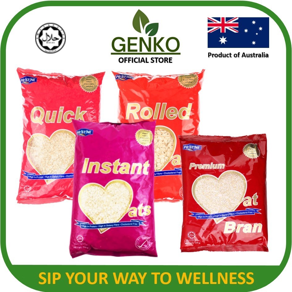 PRISTINE Oat Bran 500g/Quick Oats 750g/Instant Oats 750g/Rolled Oats ...