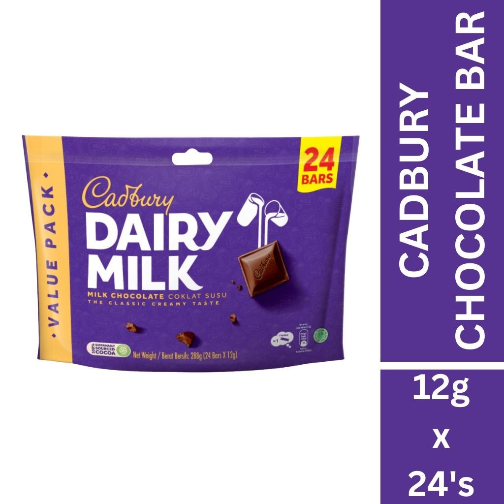CADBURY Dairy Milk Chocolate Value Pack (12g x 24's) | Shopee Malaysia