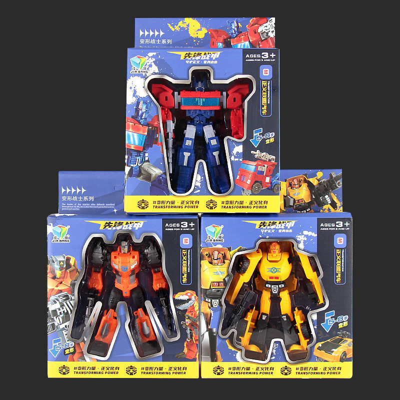 Small morphing robot model gift box Boy Kong Autobot column Giant child ...