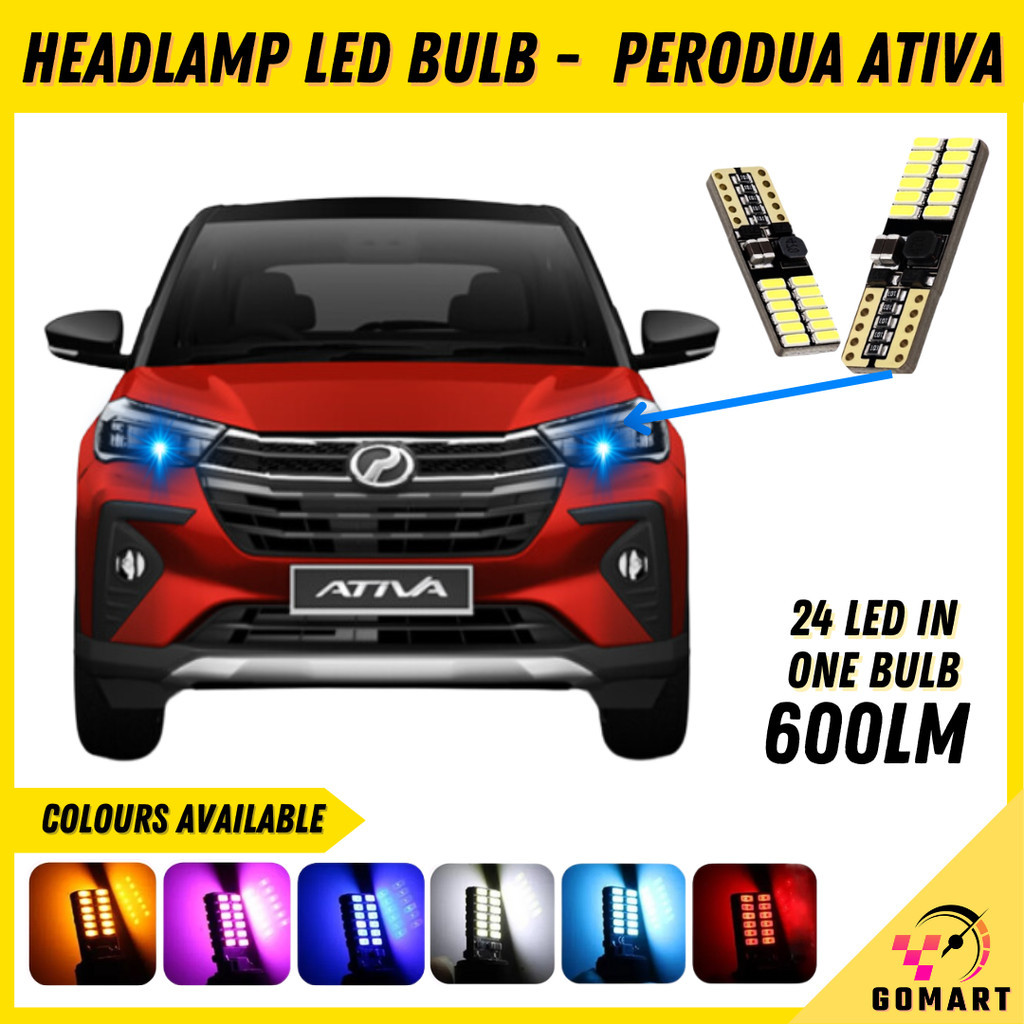PERODUA ATIVA LOW BEAM HEADLIGHT T10 LED BULB Small Headlamp Head Lamp ...