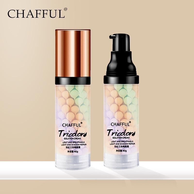 Chafful Three Color Multi Effect Makeup Base Isolation Cream | Shopee ...