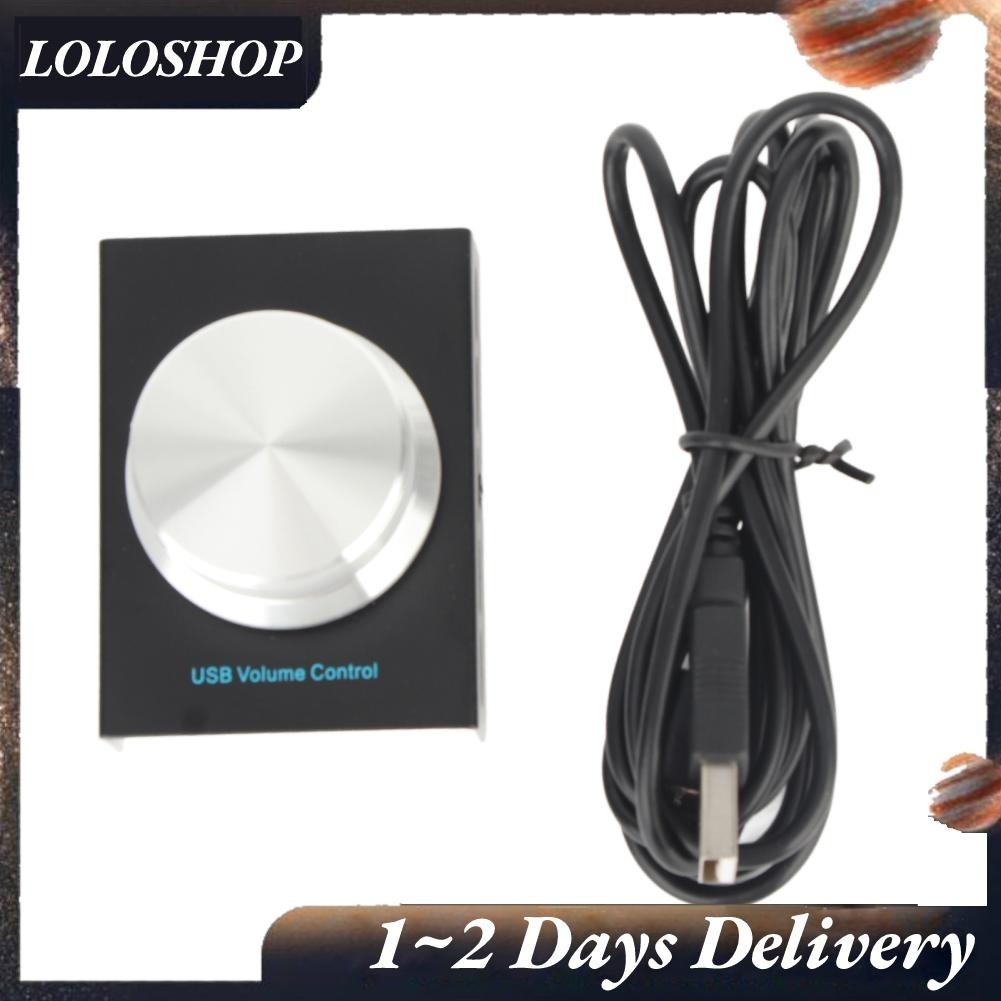 Loloshop USB Volume Control Knob One Key Multimedia Adjuster PC Speaker ...