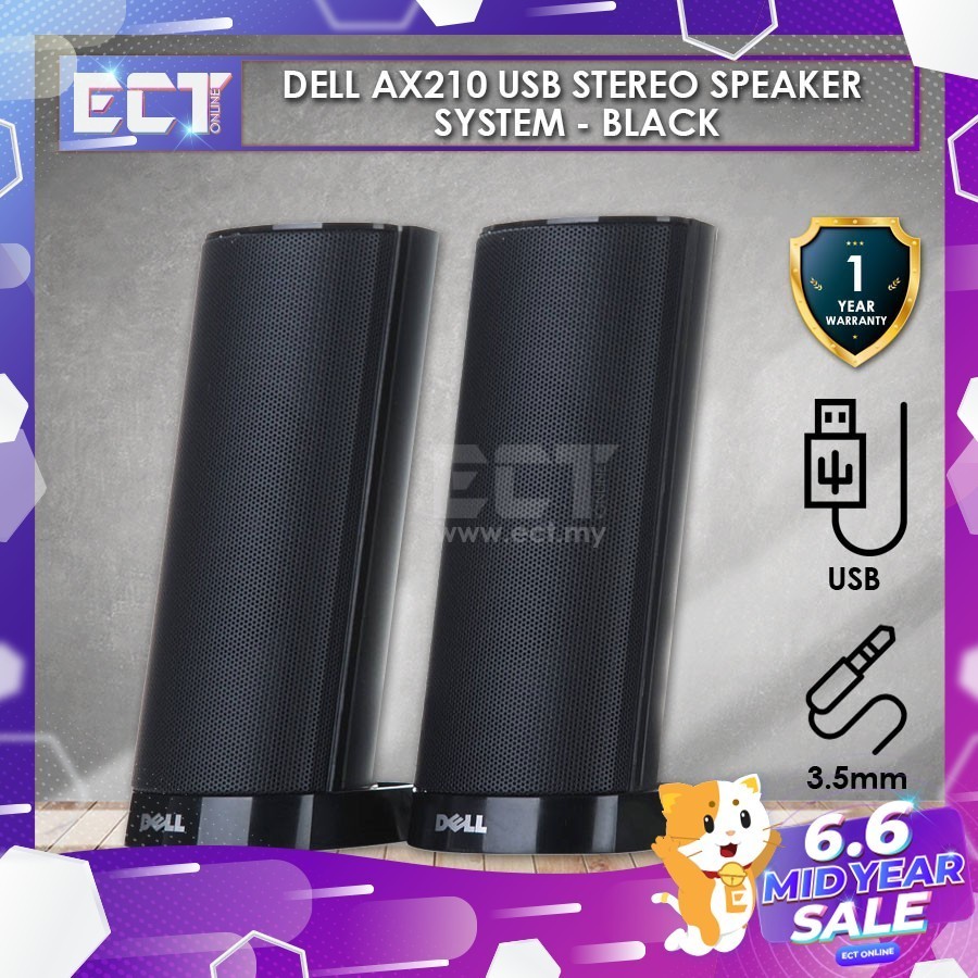 🔥Dell AX210 USB Stereo Speaker System - Black | Shopee Malaysia