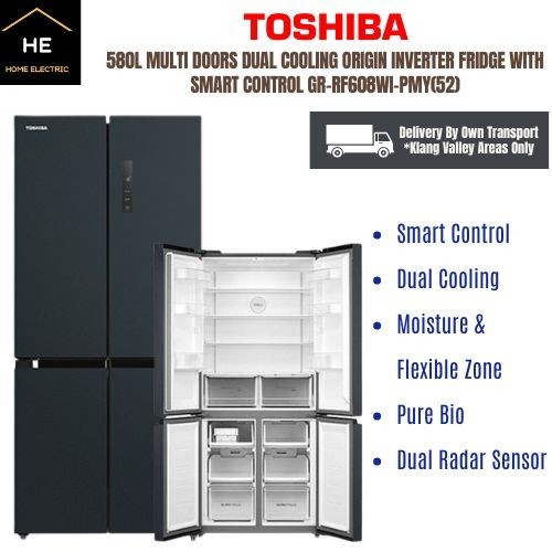 TOSHIBA 580L Multi Doors Dual Cooling Origin Inverter Refrigerator with ...