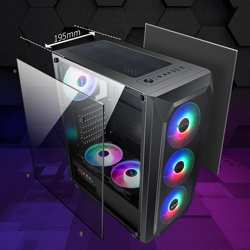 Dark Night Hunter 5 E-Sports Computer Case Desktop Side Permeable Water ...