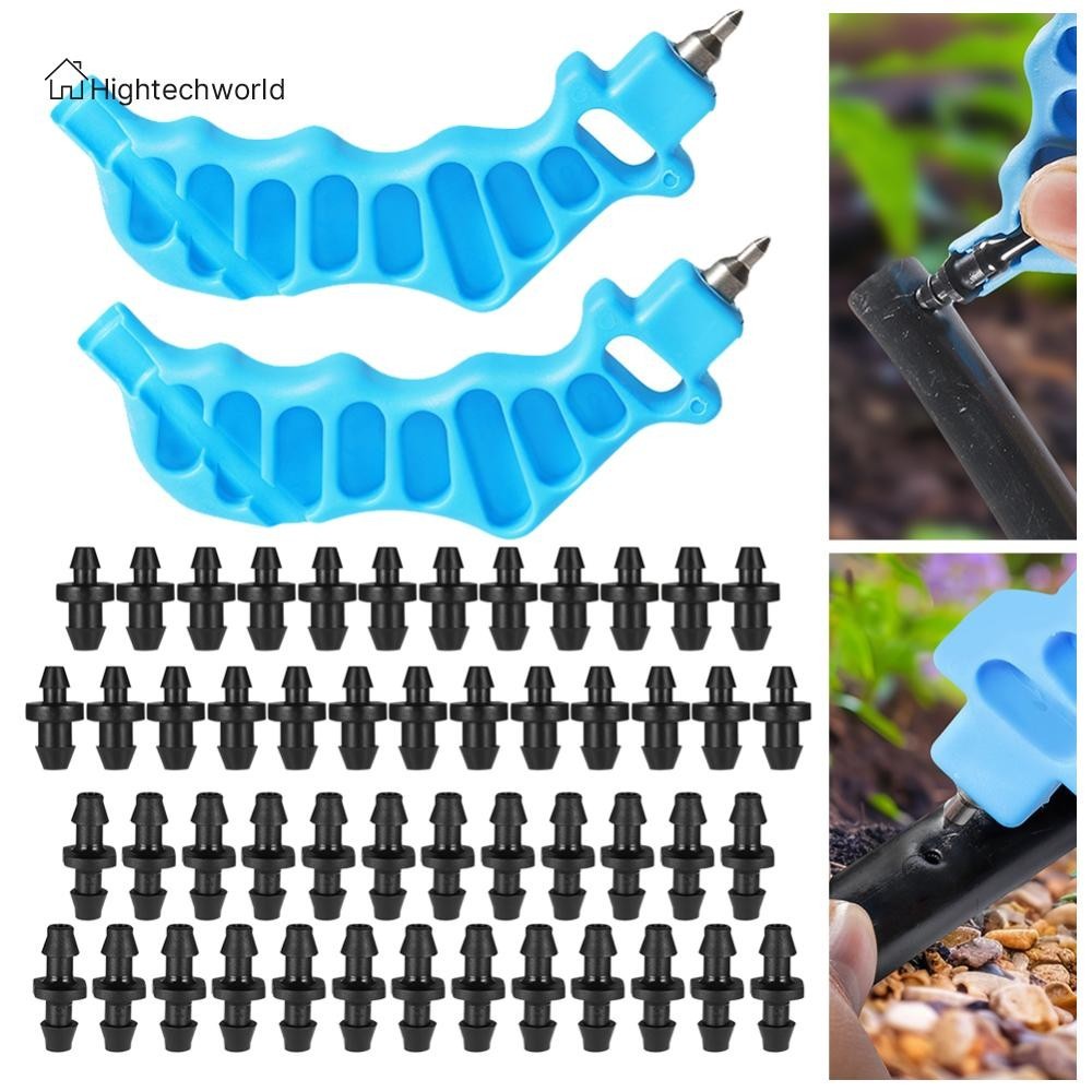 [Hightechworld.my] 2 Pcs 2-in-1 Drip Irrigation Hole Punch Tool with 50 ...