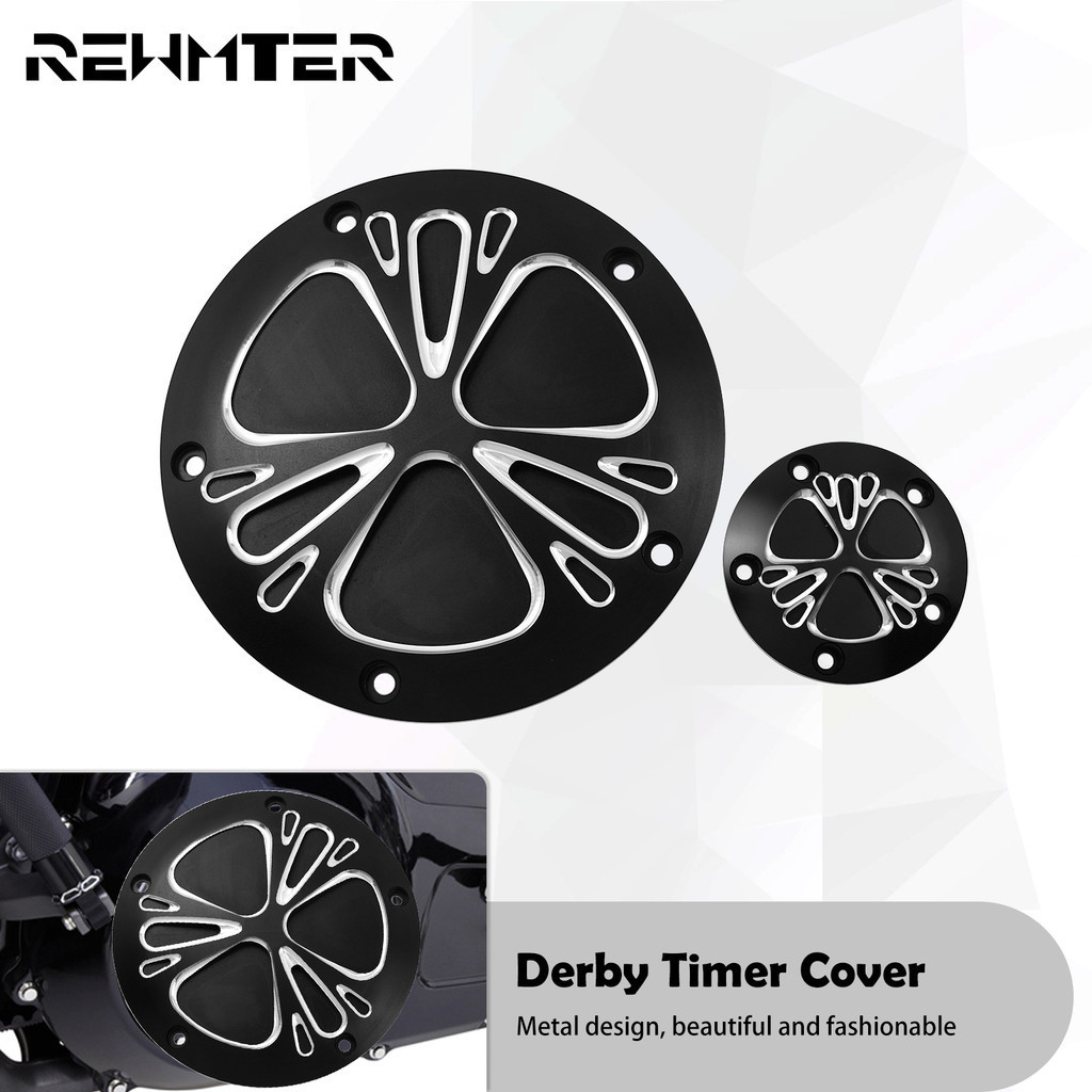 Motorcycle 5 Holes Derby Timing Timer Cover Black Set For Harley ...