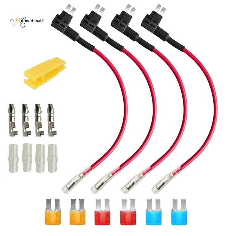 4Pcs 12V-24V Add-A-Circuit Micro2 Fuse Tap, Piggy Back Blade Fuse ...