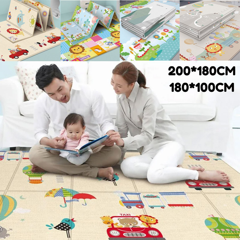 200*180CM Baby Floor Mat Baby Play Mat Foldable Playing Crawling Floor ...