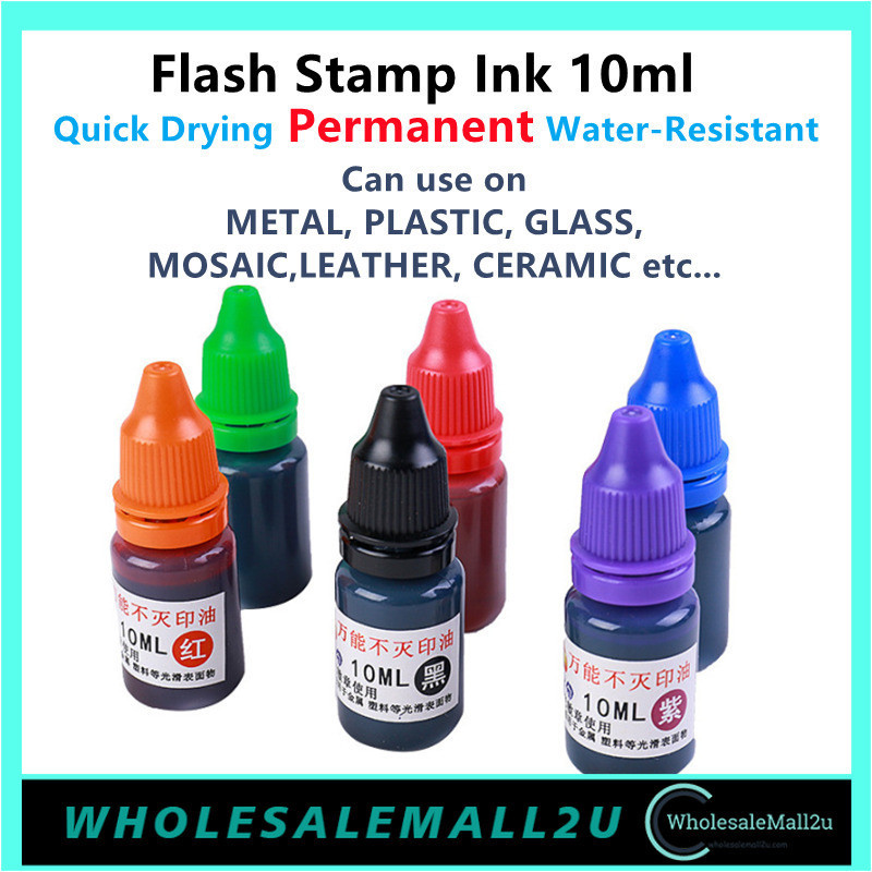 Permanent Flash Stamp Ink Quick Drying Flash Stamp Refill Ink Rubber ...