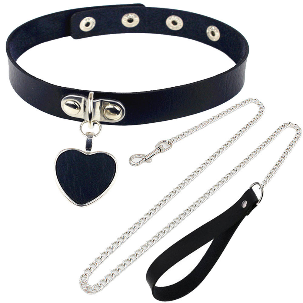 Punk Personality Heart Pendant Choker Necklaces for Women Traction Rope Necklace Set Party Jewelry Shopee Malaysia
