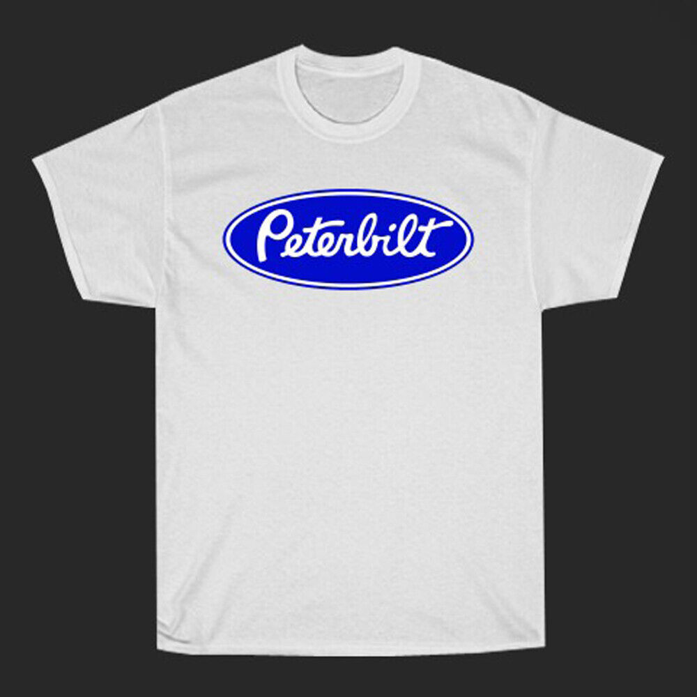 Peterbilt Trucks Blue Logo Men'S White T-Shirt | Shopee Malaysia