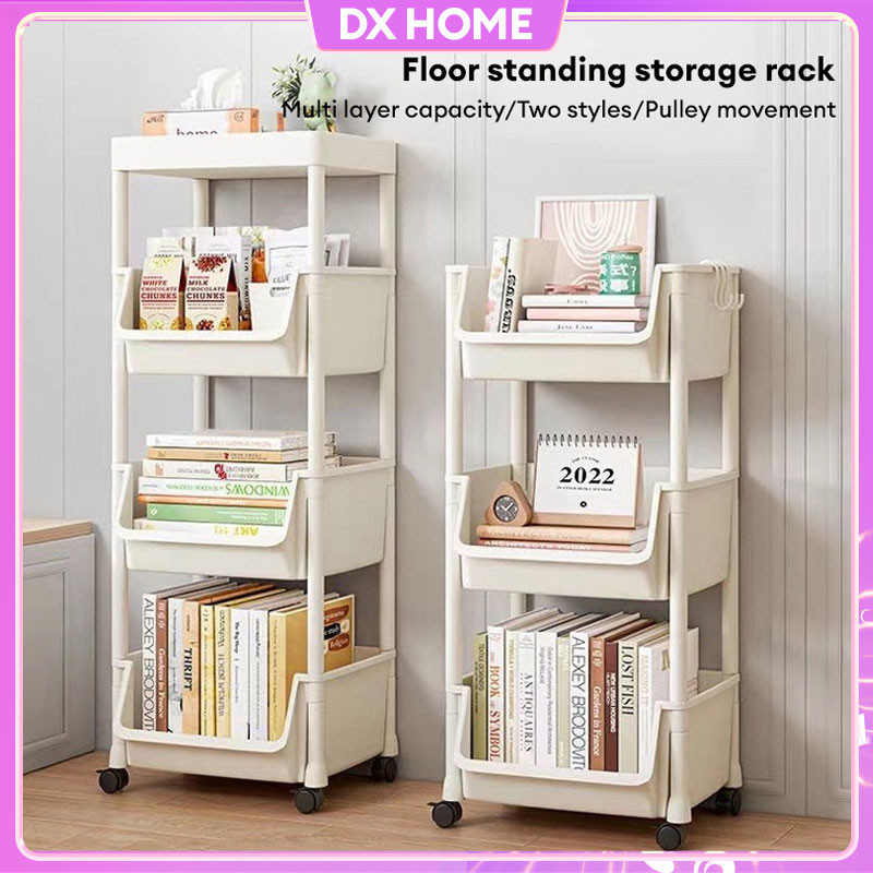 3/4/5 Tier Trolley Rack Multifunction Trolly Storage Racks Utility Cart ...
