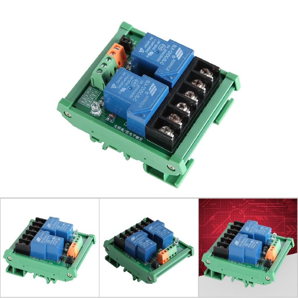 Maib 2-Channel 30A 12V Relay Module with SMD Optocoupler Isolation for ...