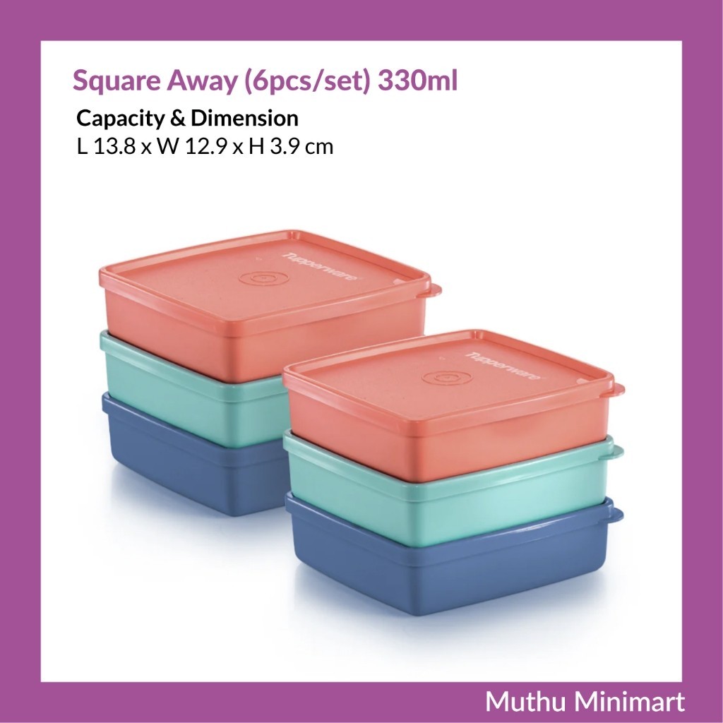 Original Tupperware | Square Away Lunch Box Food Storage Food Container ...