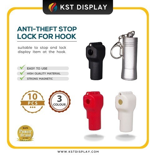 5mm/6mm (10pcs) Anti Theft Lock Hook / Netting Hook Lock / Kunci Magnet ...