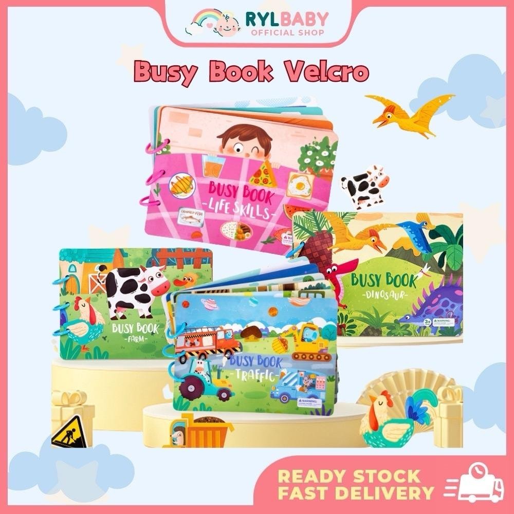 My First Busy Book Quiet Book With Velcro Montessori Early Learning ...