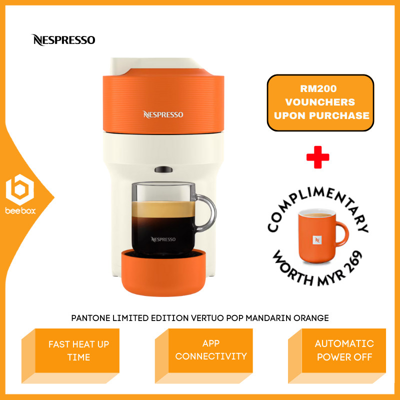 Nespresso Coffee Machine Pantone Limited Edition Vertuo Pop Mandarin ...