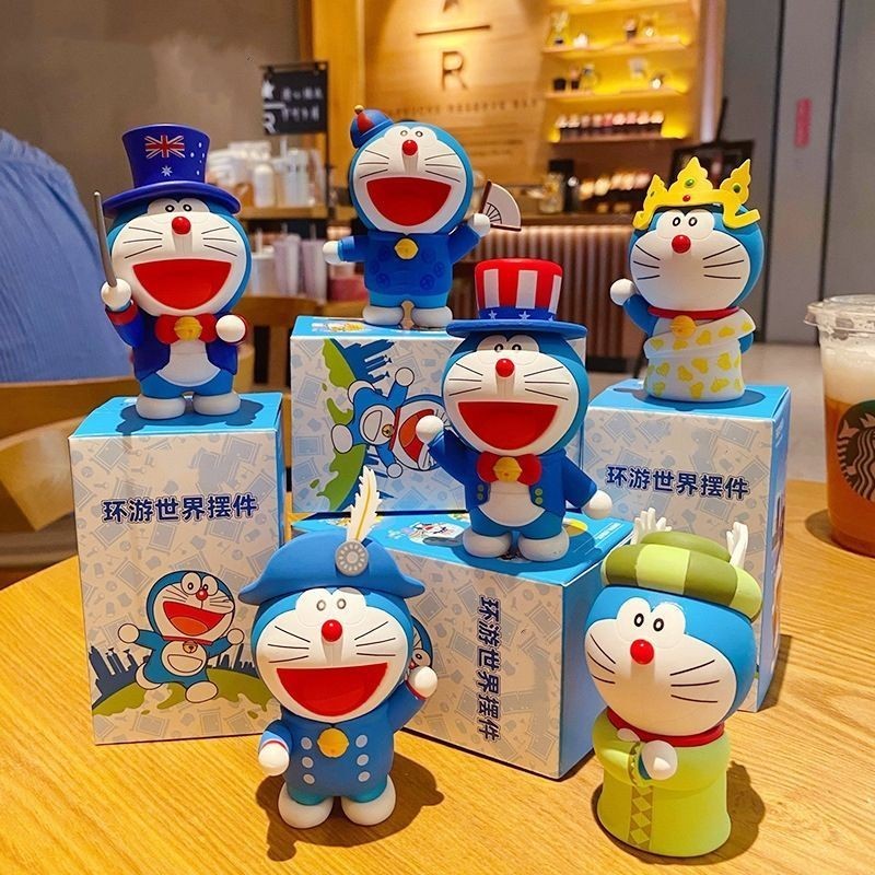 Doraemon Around the World Mystery Box Trendy Play Anime Doll Figure ...