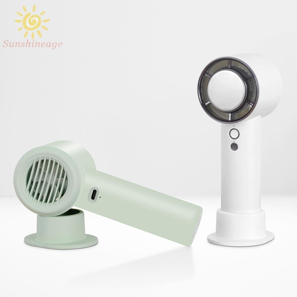 Handheld Fan Ice Cooling 2 in 1 Fan Rechargeable Stepless Adjustable ...