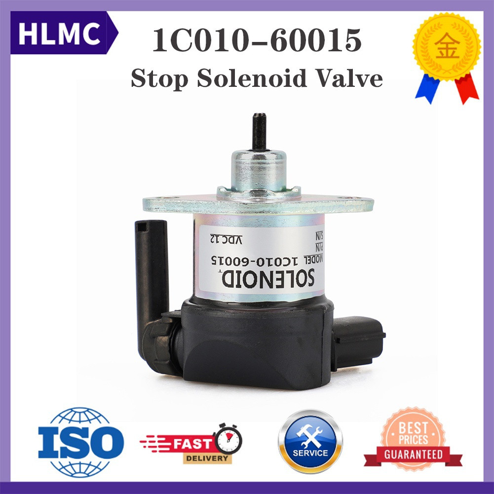 Kubota M105S M105X V2203 V3300 V3600 V1505 Stop Solenoid Valve 1C010 ...
