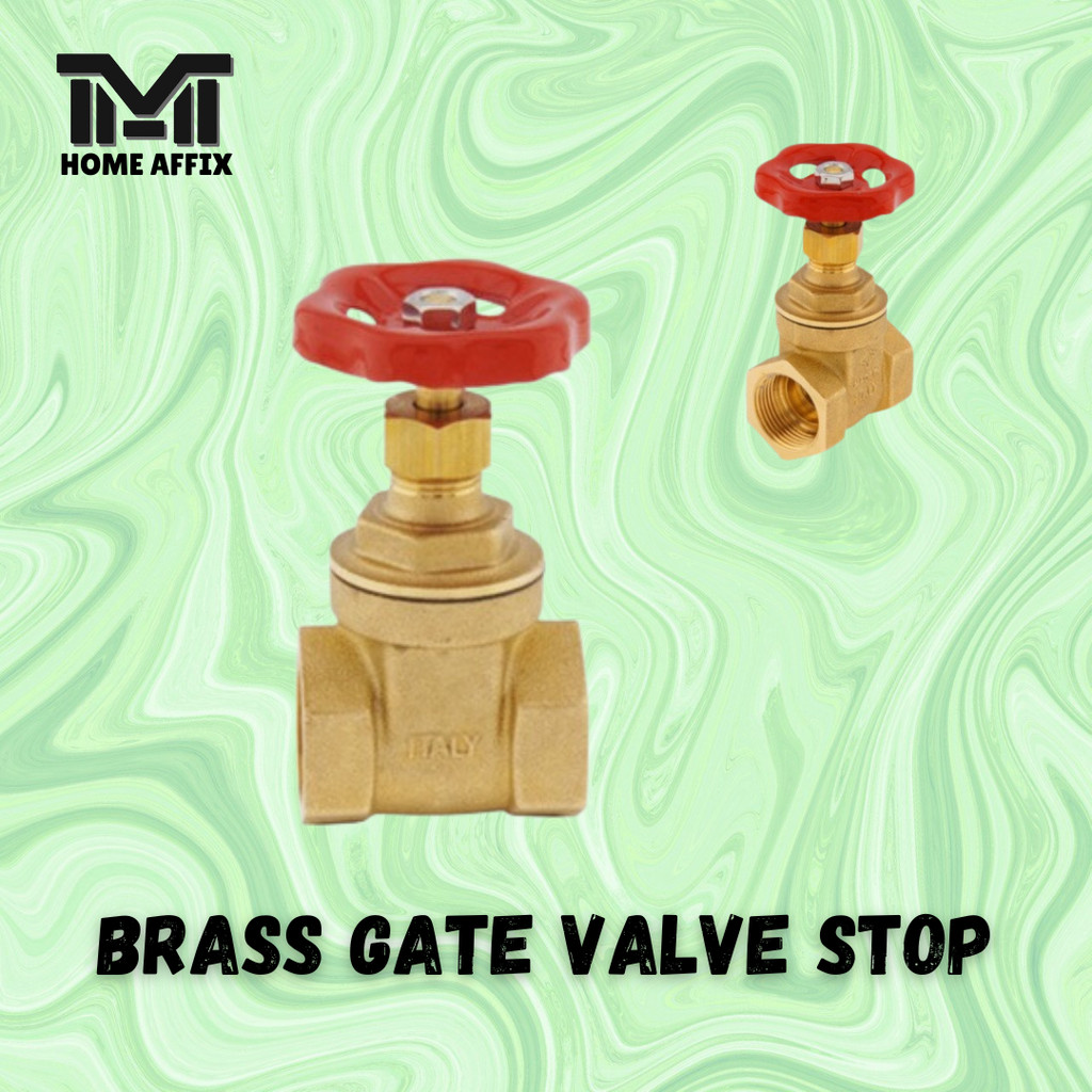 VLR HEAVY DUTY ITALY BRASS GATE VALVE STOP COCK PN10 3/4" (20MM), 1 ...