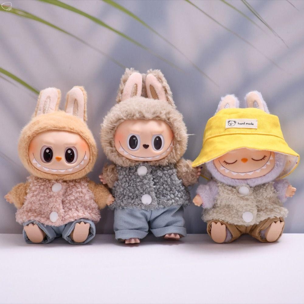 MXBEAUTY Sitting Labubu Time Cloth, with Hat Sweatpants Labubu Doll's ...