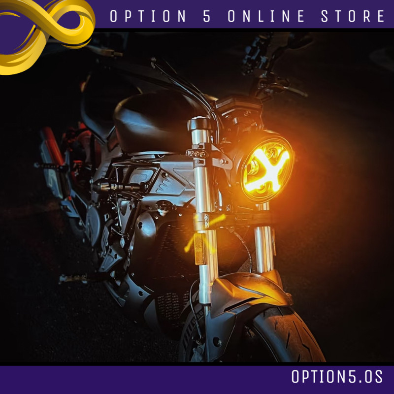 Benelli 502C Round Headlight Retro Headlight Assembly for Leoncino 500 ...