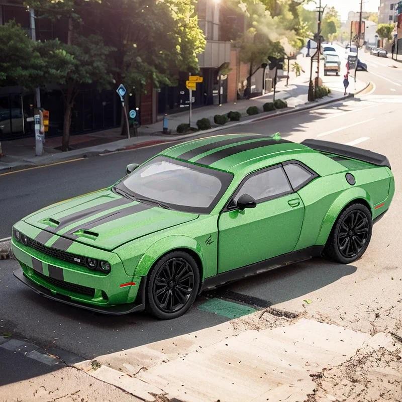 1:22 Dodge Challenger SRT Hellcat Demon Eyes Cars Models Toy Sports Car ...