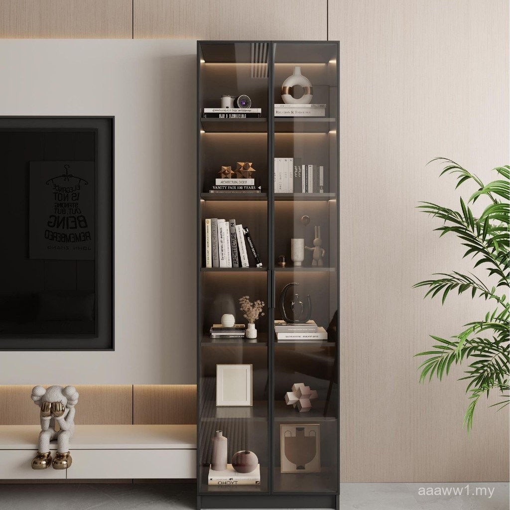 Tv Cabinet Side Display Cabinet Glass Household Storage Cabinet Living ...