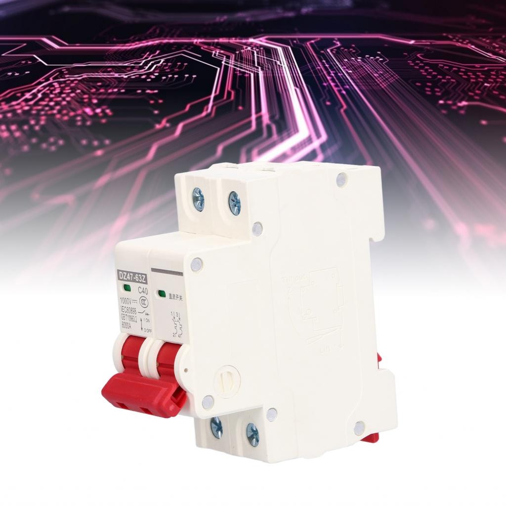 Rrianfo Miniature Circuit Breaker 6000A Breaking Capacity 1000V DC Disconnect Switch 2P Low ...