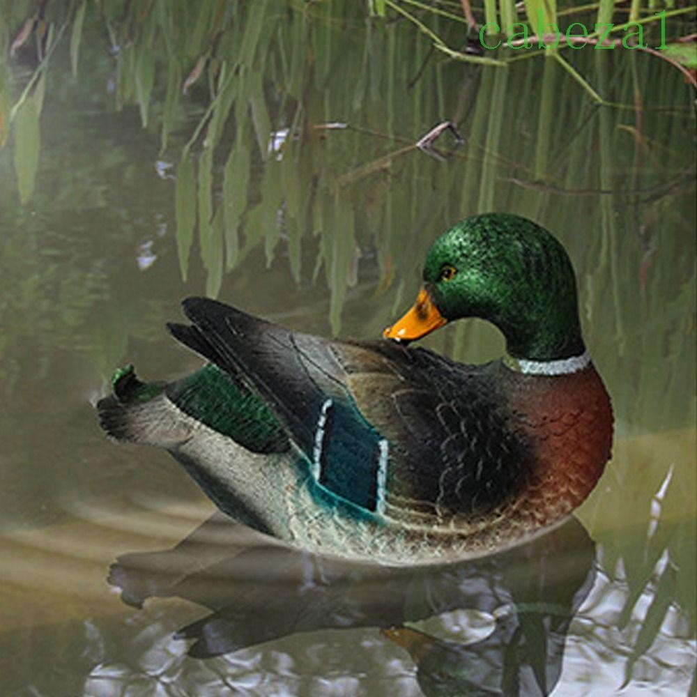 CABEZA Mandarin Duck Statue, Floating Realistic Artificial Duck Statue ...
