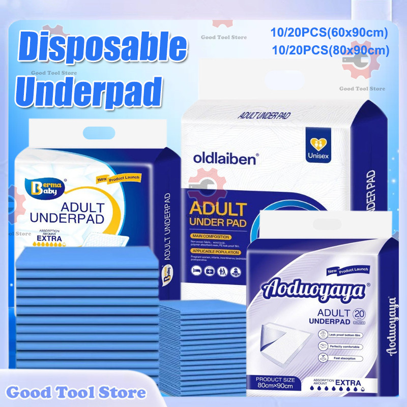 20PCS Disposable Underpad Breathable Changing Pad Baby Bed Urine Pad ...