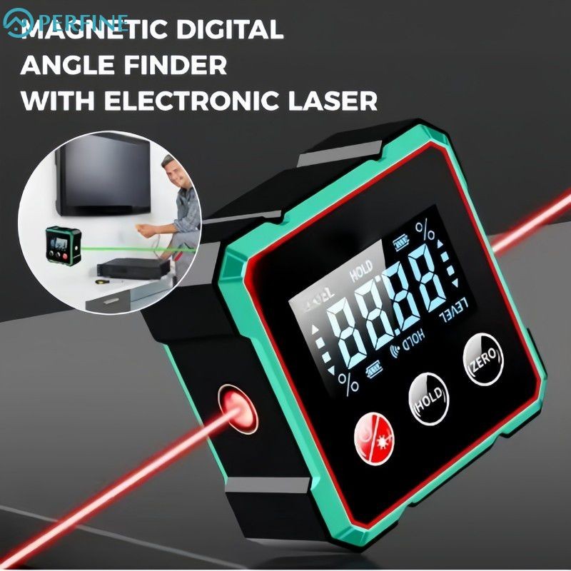 Magnetic Digital Angle Finder With Electronic Laser Gauge Ruler 360 ...
